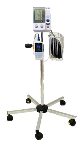 Blodtrycksmätare Omron 907 med TriCUFF®, golvstativ och pulsoximeter